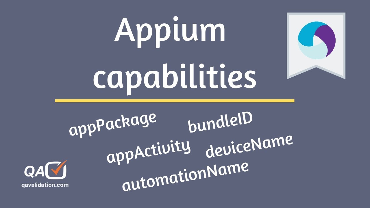 Appium capabilities | appPackage Activity | bundleID - YouTube