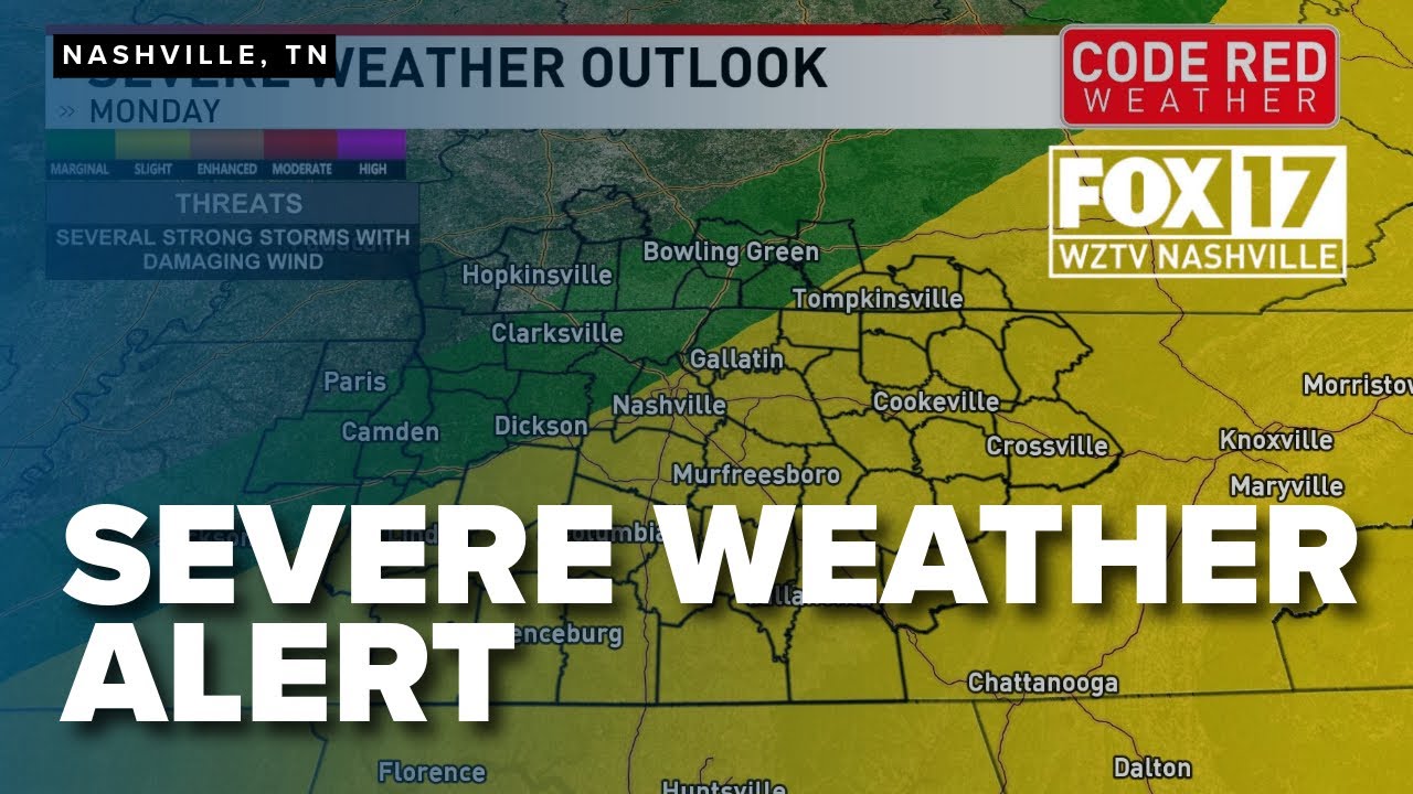Severe Weather Alert for Monday - YouTube