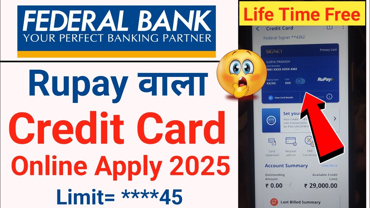 Federal Bank rupay signet credit card online apply 2025 | Rupay Signet ...