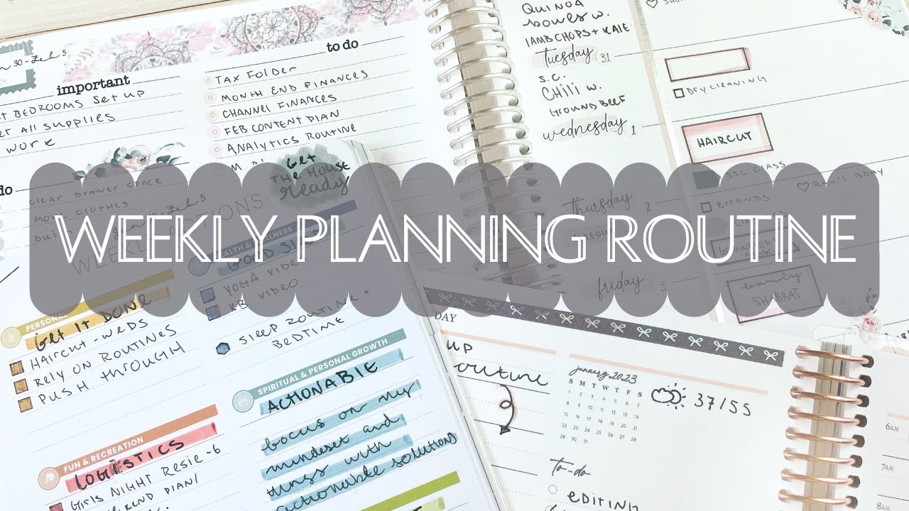 Weekly Planning Routine | How I get organized for the week | New Plum ...
