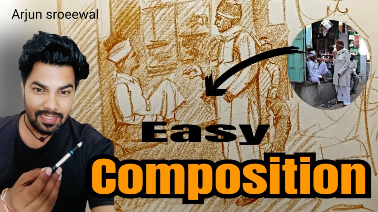 How to draw figurative composition || composition Drawing tutorial|| # ...