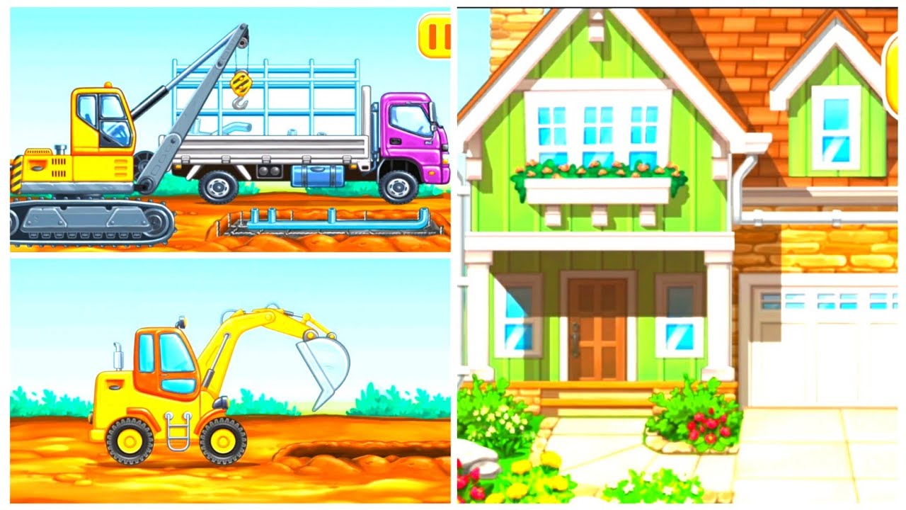 JCB Games! Trucks for kids - JCB & Tracks Build a House - Tracks Games ...