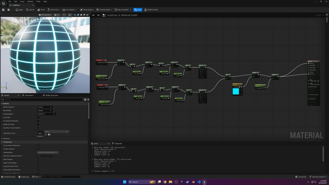 Grid Floor Unreal Engine 5.6.1 Tutorial (Tron Ares inspired) - YouTube