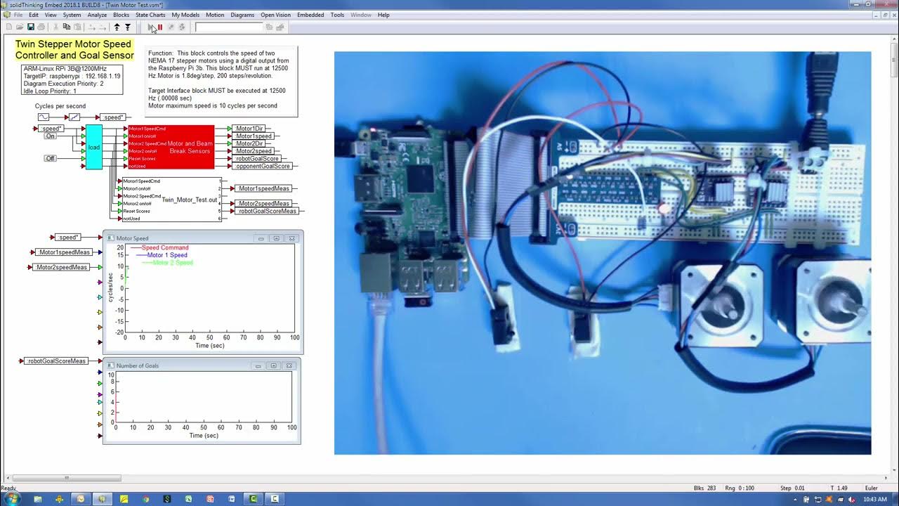 Raspberry Pi controlling 2 stepper motors and IR Beam Break Sensor ...
