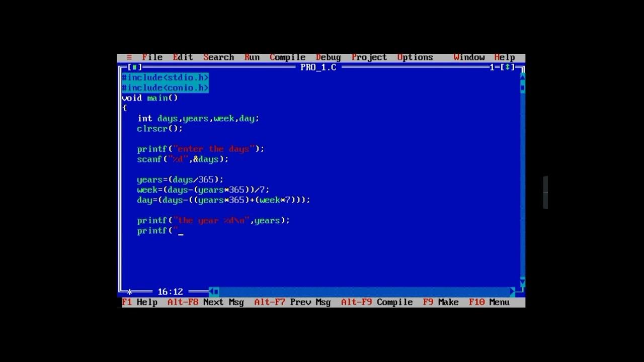 Write A C Program To Convert Specified Number Of Days Into Years Weeks