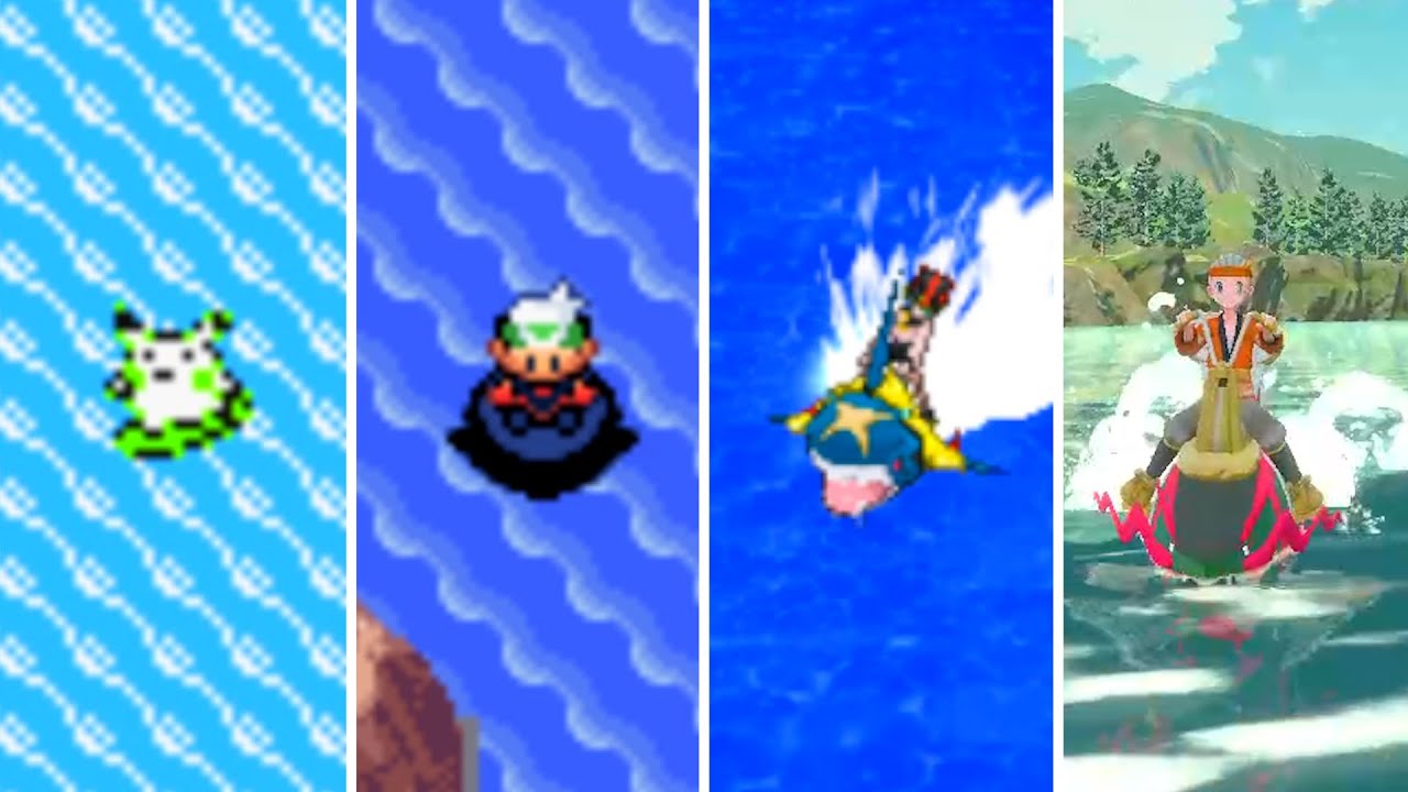 Evolution of SURF in Pokémon Games (1996-2022) - YouTube