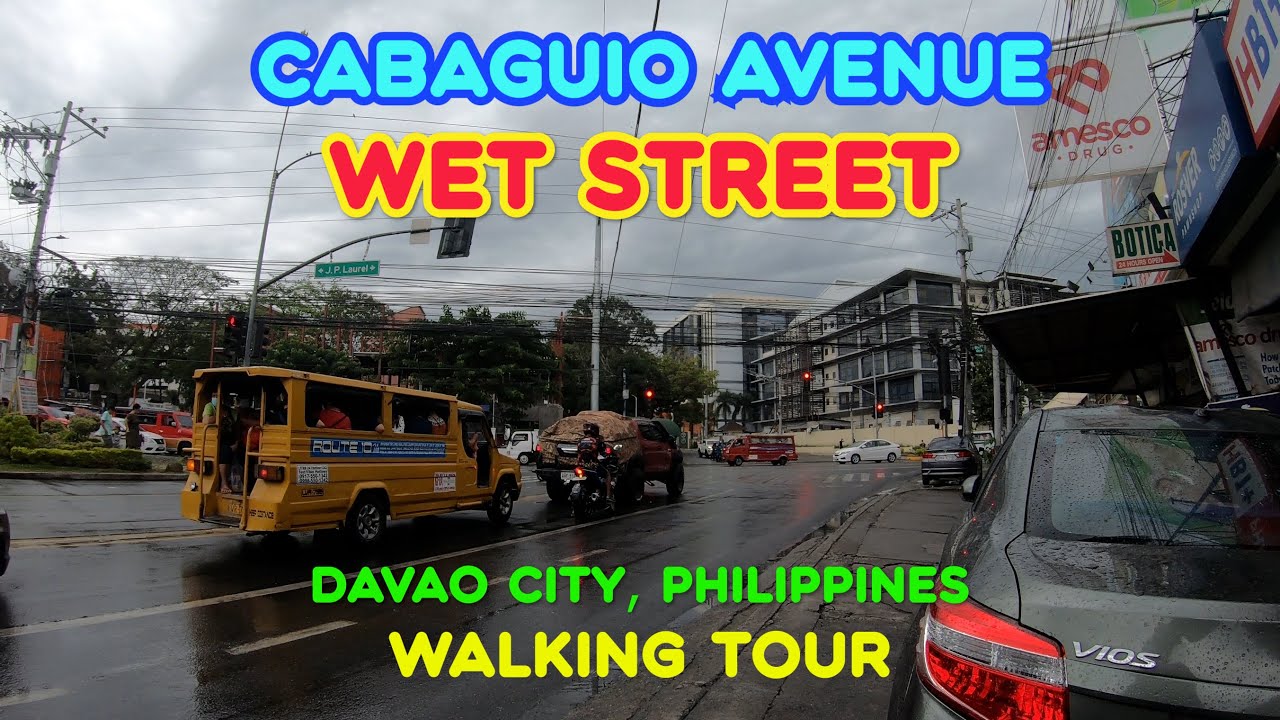 Street Rain Walking: Cabaguio Avenue, Davao City, Philippines - YouTube