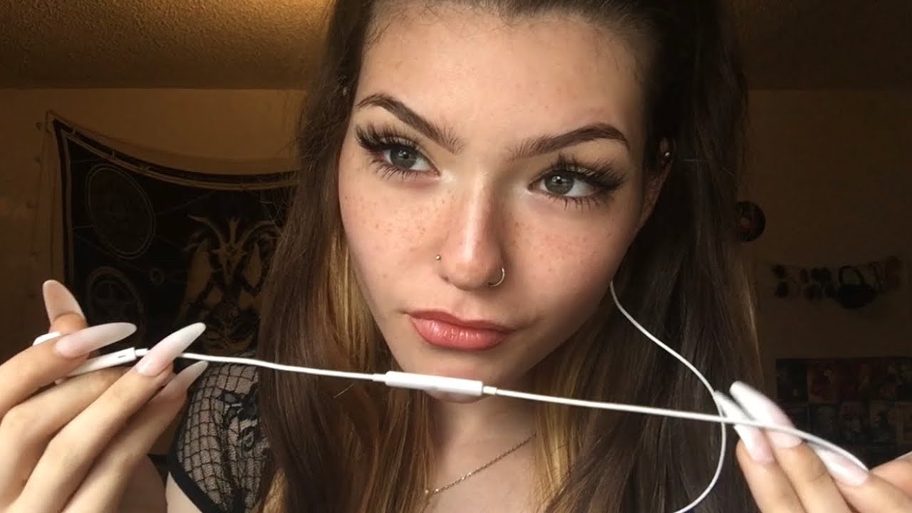 Asmr Apple mic Whisper ramble w hand movements & mouth sounds - YouTube