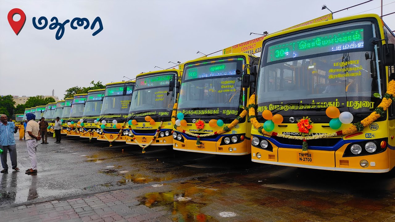 New TNSTC Buses Flagged Off from Mattuthavani Bus Stand Madurai - YouTube