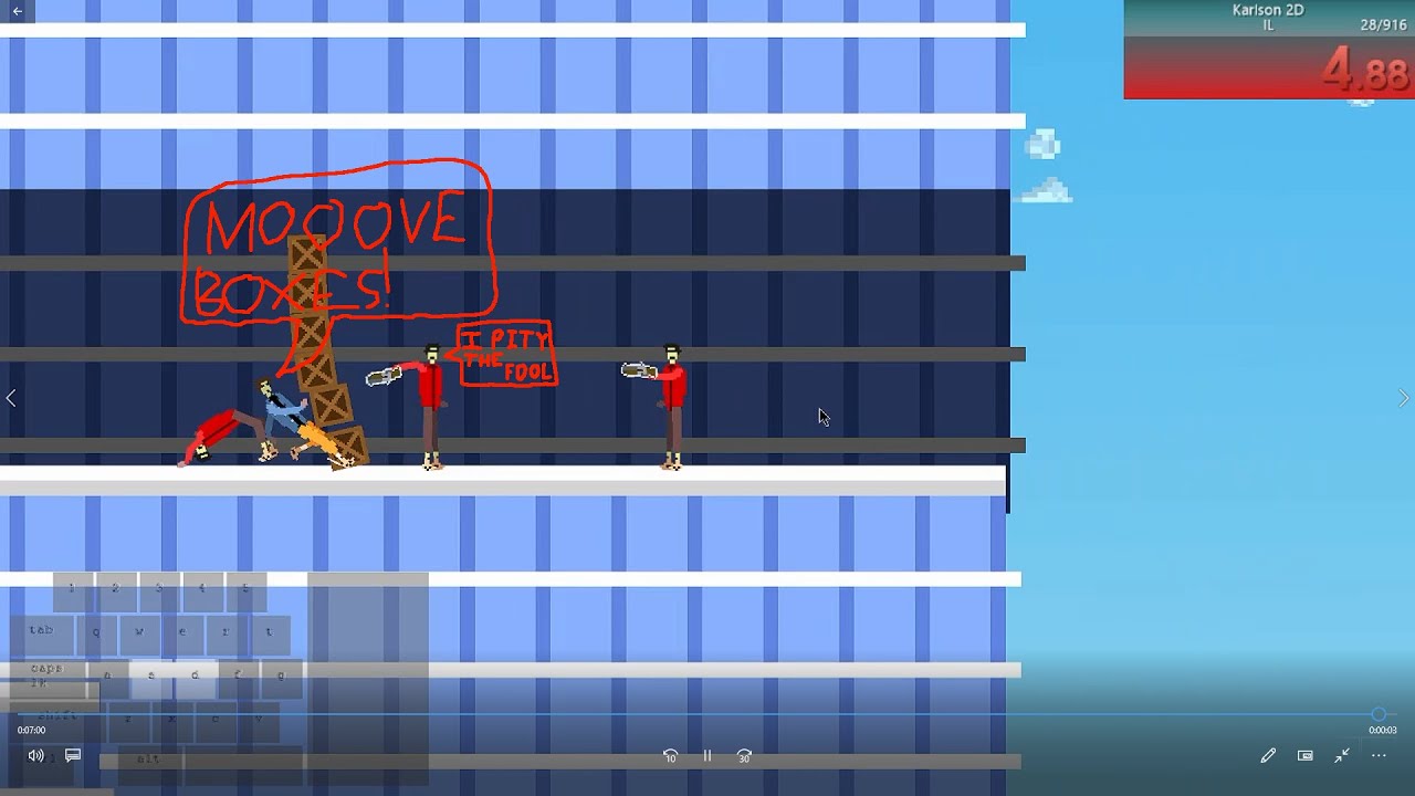 level 7 gunless wr (karlson 2d) - YouTube