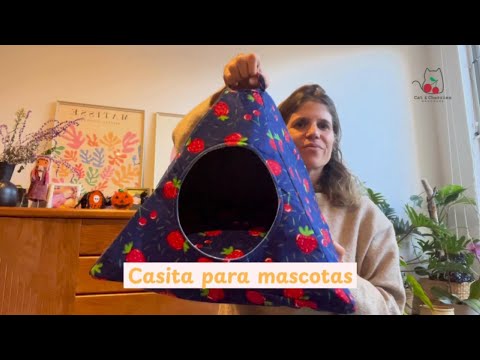 TUTORIAL: Cose una Casita / Cama de Gato con Tela Bondeada 🐱✂️ (¡Veredicto de mi Gata al Final!)