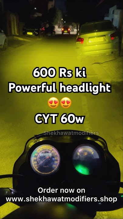 CYT white/yellow 60w led headlight || shekhawatmodifiers - YouTube