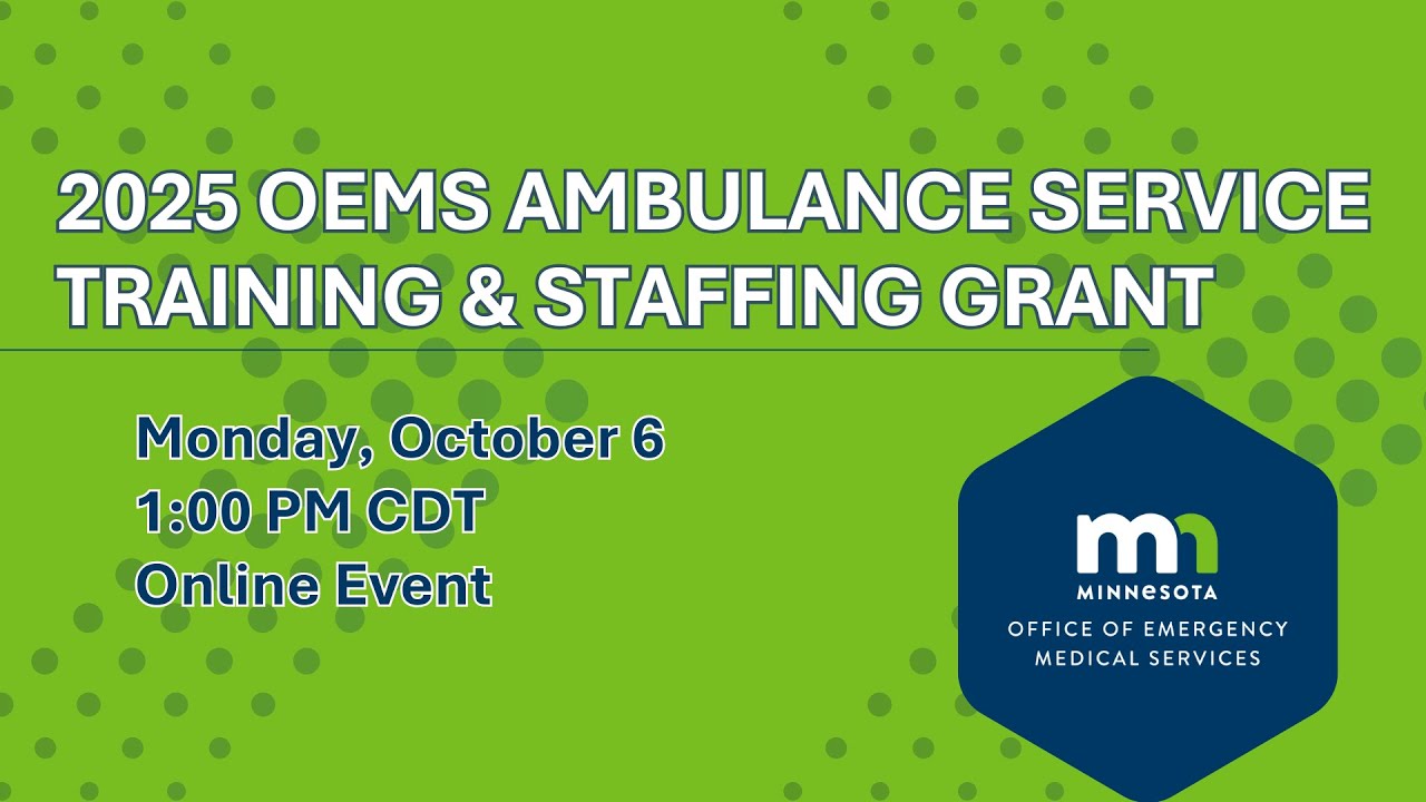 OEMS Ambulance Service Training & Staffing Grant - YouTube