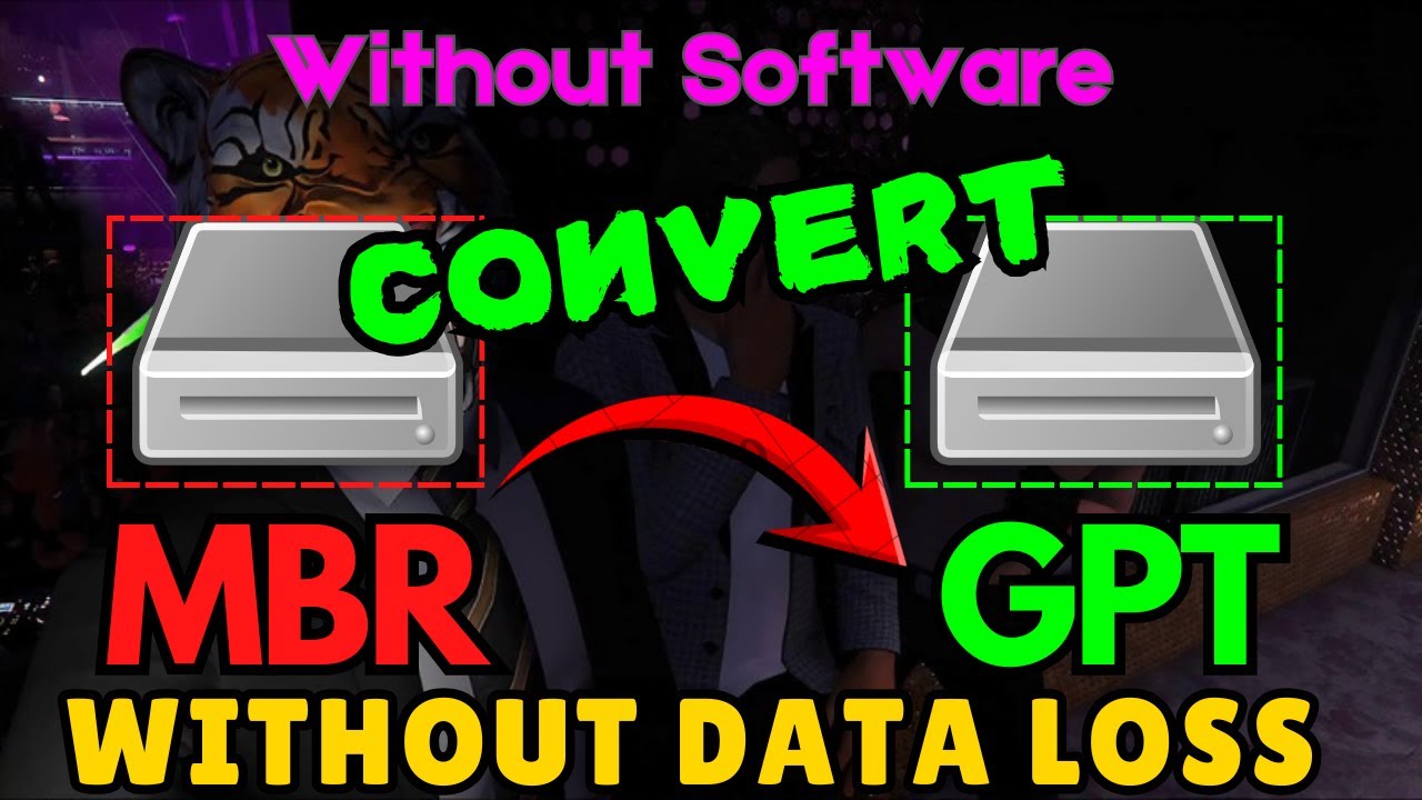 Convert MBR to GPT without data loss - YouTube