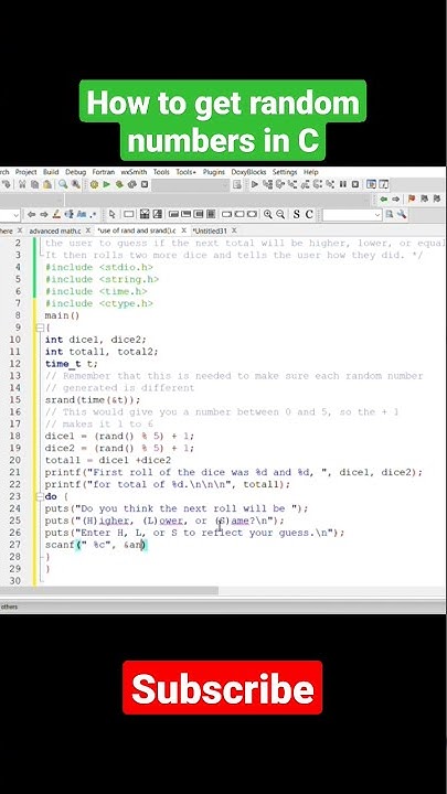 use of rand( ) amd srand( ) - Getting random numbers // C programming #programming #shorts # ...