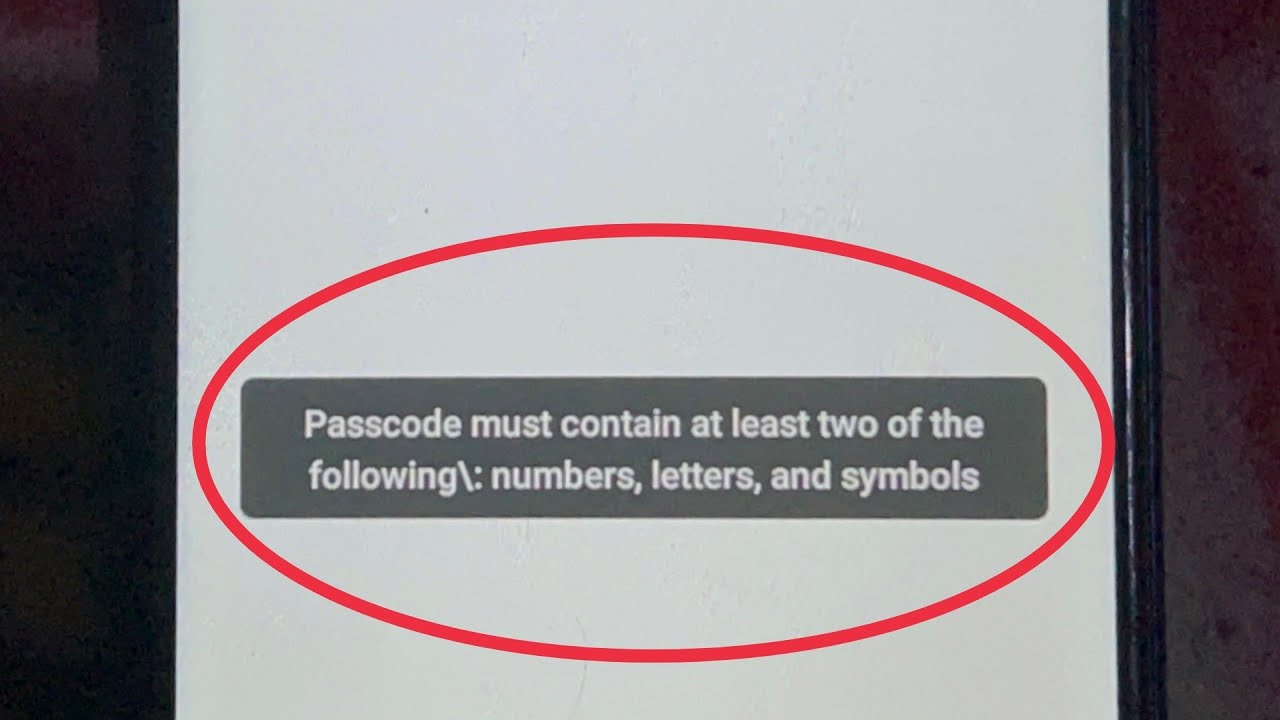 OPPO ID Account Fix Password must contain at least two of the following ...