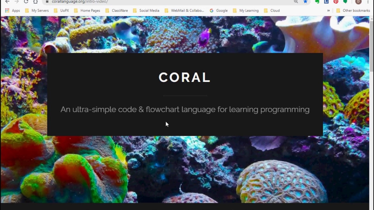 PRG/211 Wk1 - Coral Hello World - YouTube