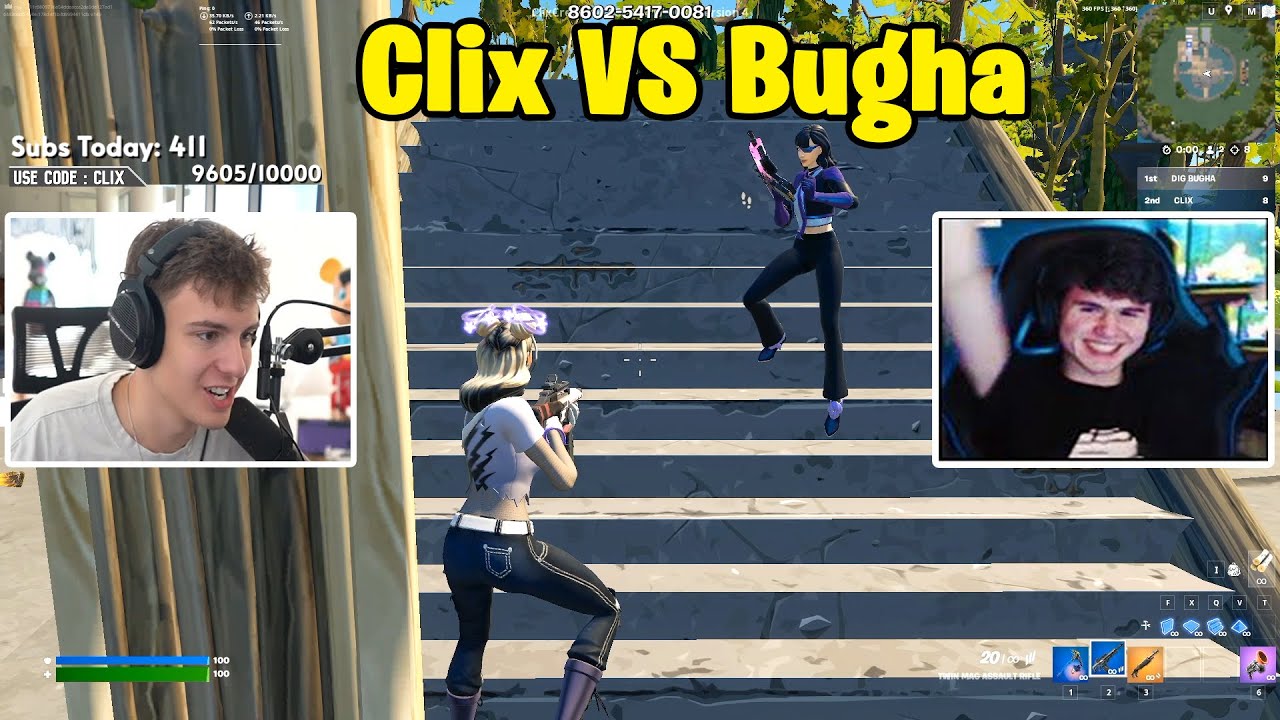 Clix VS Bugha 1v1 TOXIC Buildfights! - YouTube
