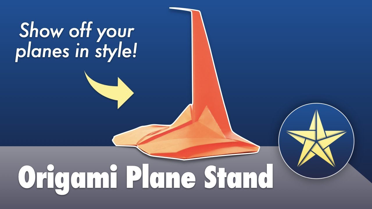 How to Fold an Awesome Origami Airplane Stand! - YouTube