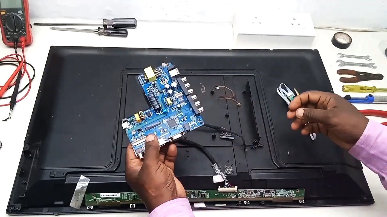LED TV motherboard Installing in 5 minutes | Easy TV Repair Tips for ...