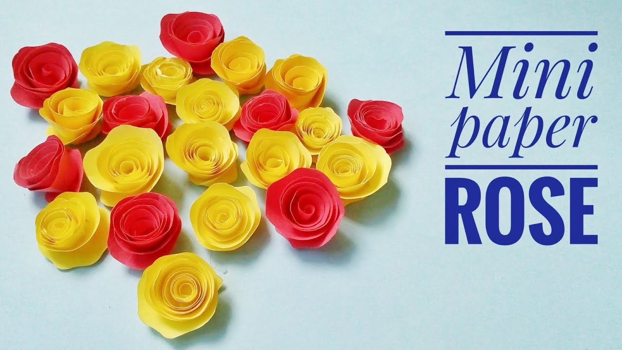 Mini paper roses/ How to make mini paper rose/ Cute mini attachable ...