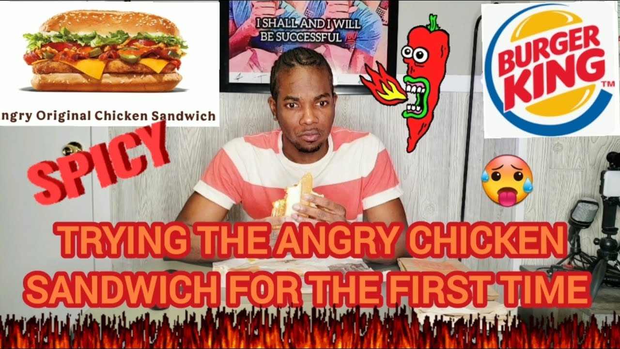 TRYING BURGER KING'S NEW ANGRY CHICKEN SANDWICH AND RANKING IT - YouTube