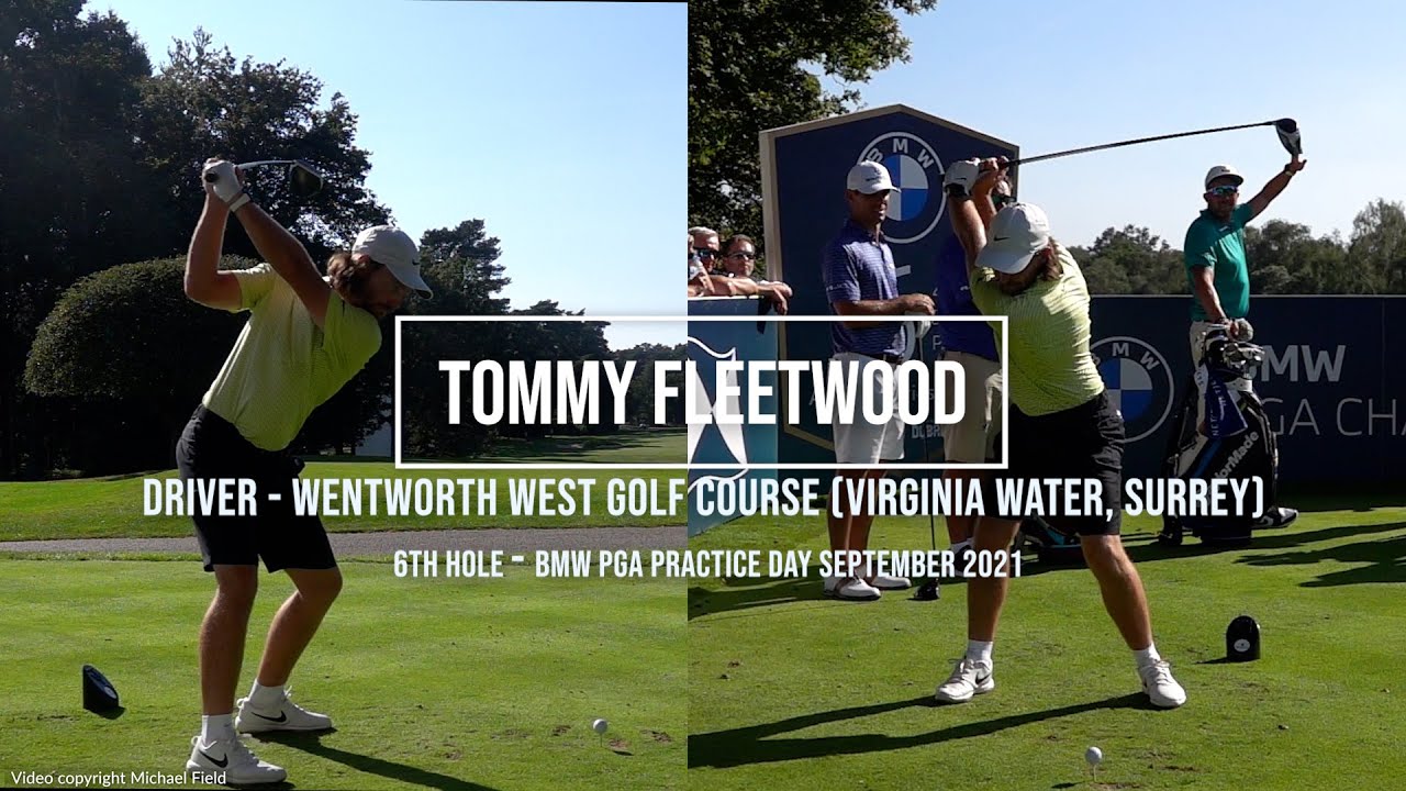 Tommy Fleetwood Golf Swing Driver (DTL & FO views) Wentworth Golf Club ...