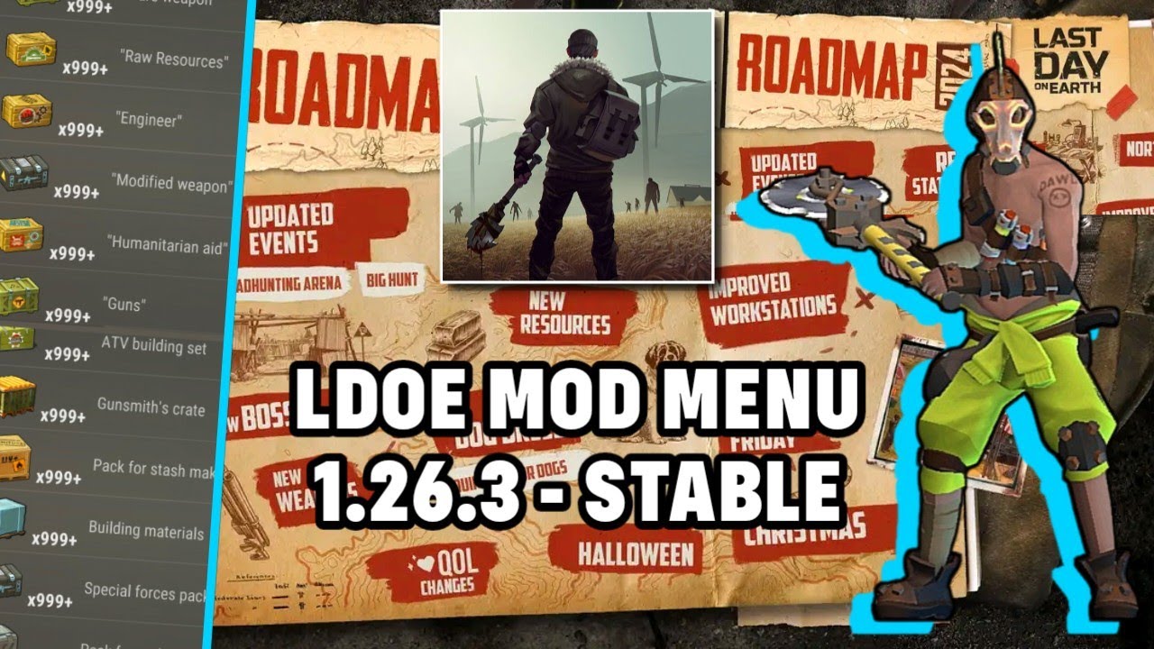 LDOE MOD MENU 1.26.3 | FIXED STABLE UPDATE 2024 | LAST DAY ON EARTH MOD ...