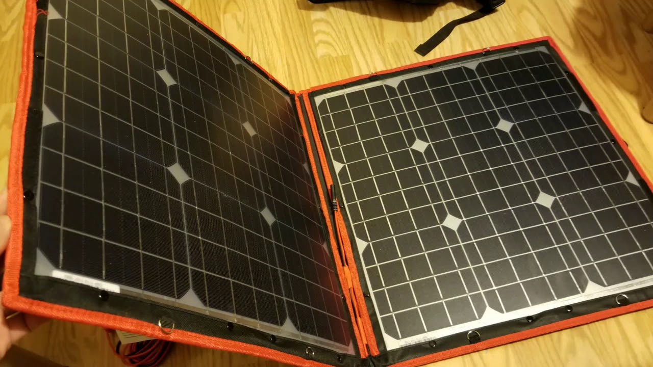 80 Watt Folding Solar Panel!!! $100!!! - YouTube
