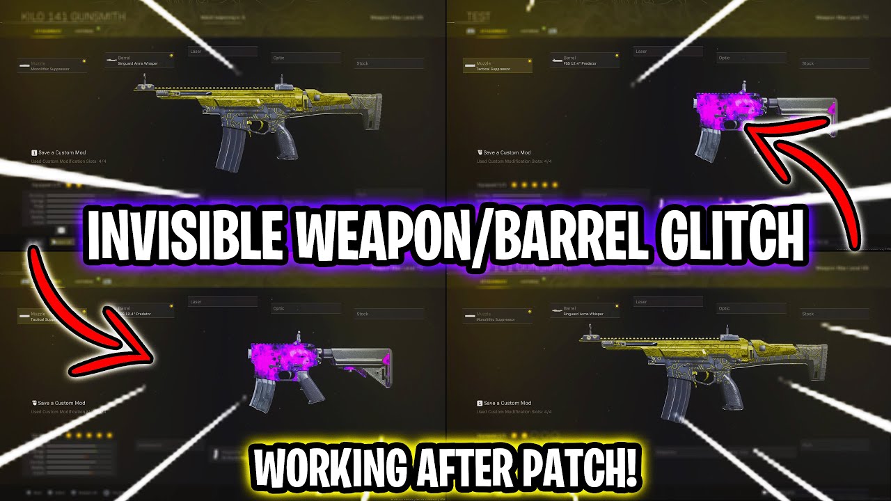 NEW Updated INVISIBLE WEAPON/BARREL GLITCH After Patch! in Warzone ...