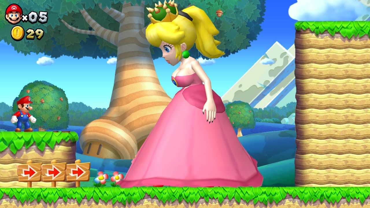 What if Mario fights Evil Peach in Mario Games? (HD) - YouTube