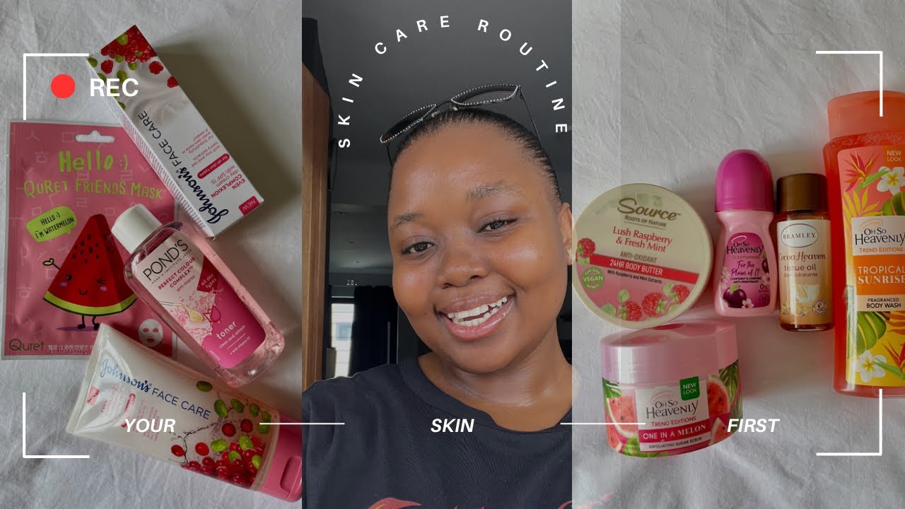 How to get clear glowing skin- skin care routine on a budget - YouTube