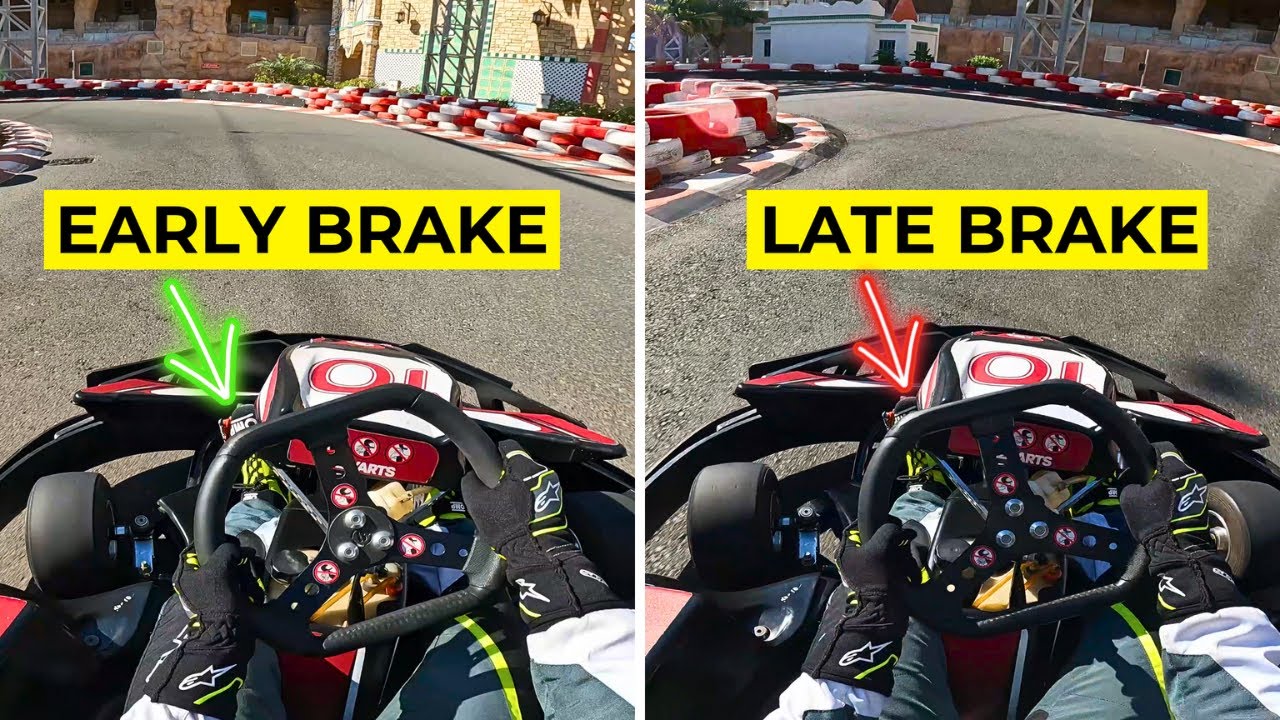 EARLY vs LATE brake in Karting (experiment) - YouTube