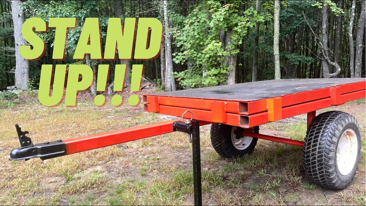 Working on a homemade dump trailer! - YouTube