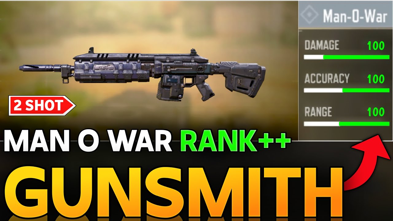BEST MAN O WAR 2 SHOT GUNSMITH IN CALL OF DUTY MOBILE | MAN O WAR BEST ...