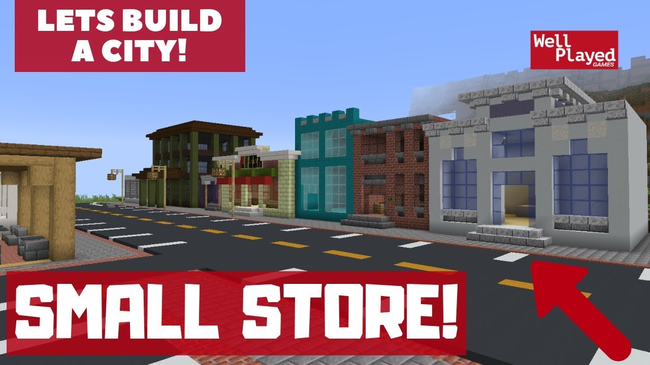 Small Retail Store! Minecraft Lets Build A City Ep73 - YouTube