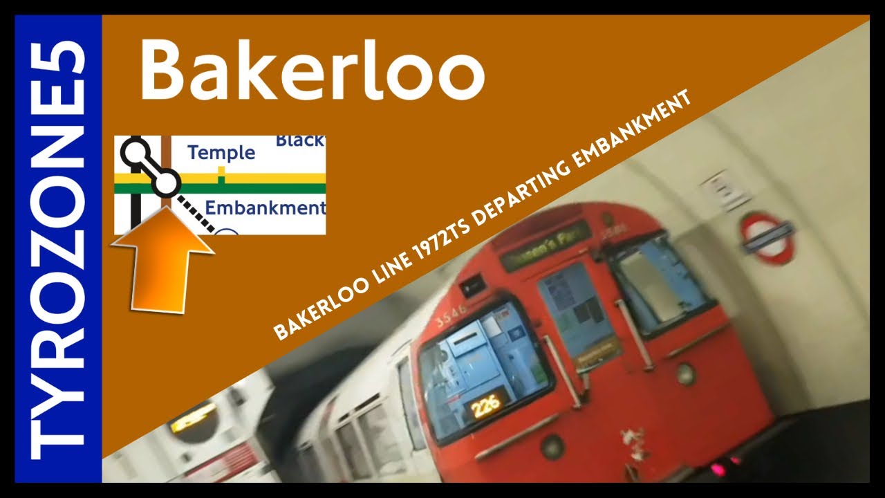 Bakerloo Line 1972TS departing Embankment - YouTube