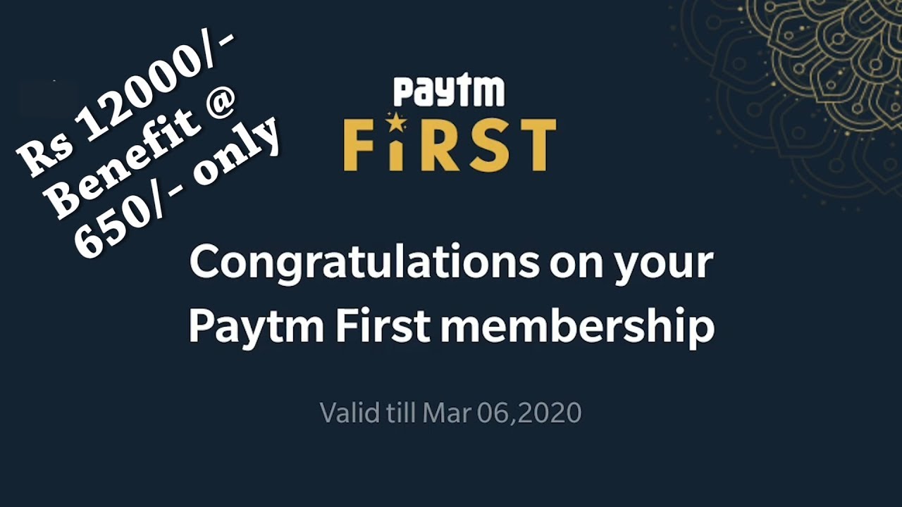 How To Buy Paytm First Membership & Benefits by AKS - YouTube