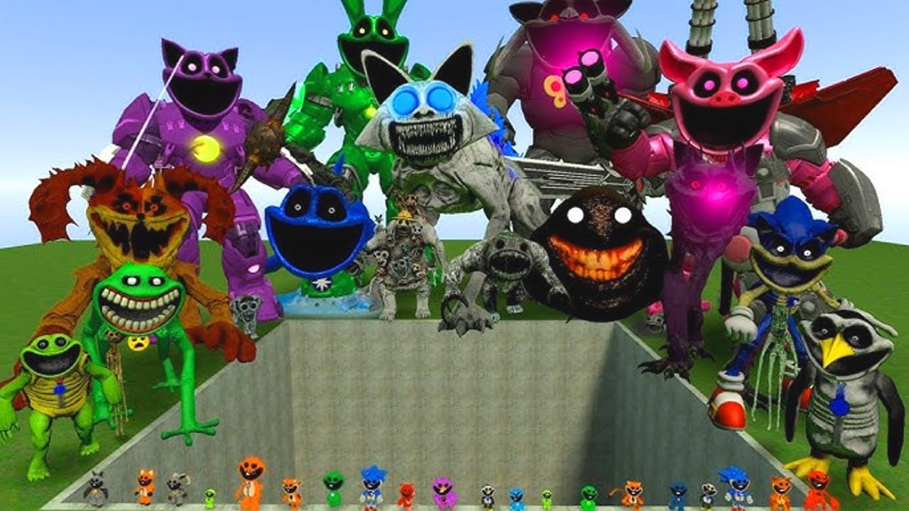 Destroy Smiling Critters Army in BIG HOLE - Poppy Playtime Chapter 3 in ...