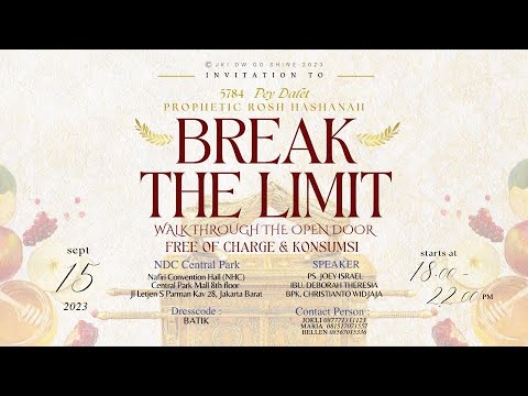 PROPHETIC ROSH HASHANAH | BREAK THE LIMIT | 5784 PEY DALET | 2000 JIWA ...