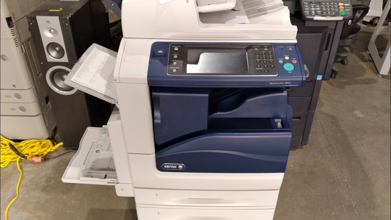 Xerox Workcentee 7845 Demonstration / Demo With Internal Finisher - YouTube