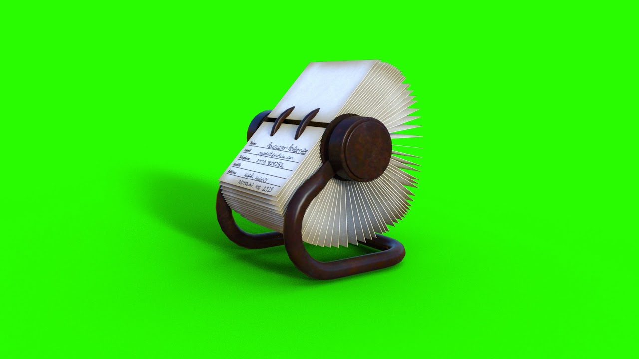 FREE HD Green Screen - ROLODEX PROP - YouTube