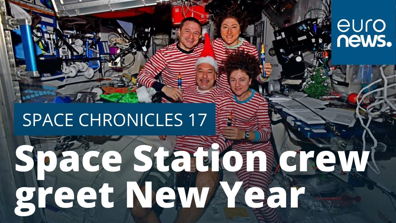 Space Station crew greet New Year across multiple time zones - YouTube