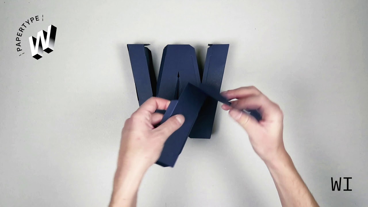 How to build letter W © Papertype - YouTube