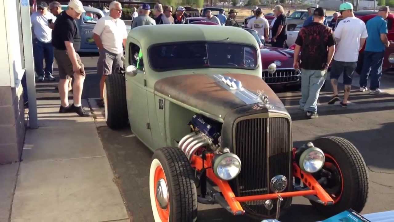 1934 Studebaker Pick Up Street Rod with a Cadillac engine - YouTube