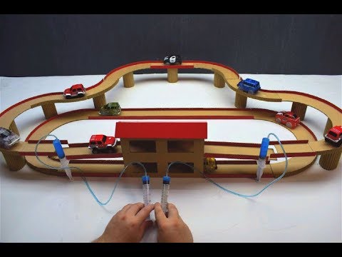 How to Make Amazing Hydraulic Powered Magic track with magic cars from ...