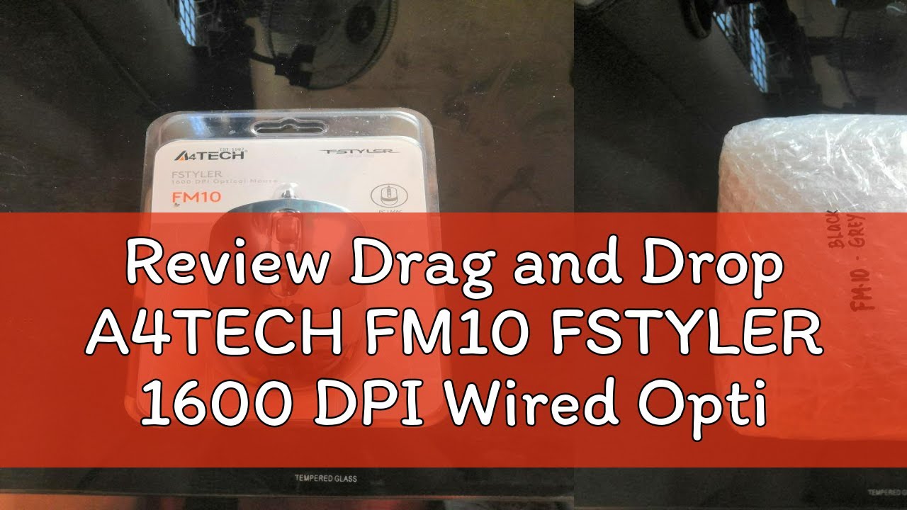 Review Drag and Drop A4TECH FM10 FSTYLER 1600 DPI Wired Optical Mouse ...
