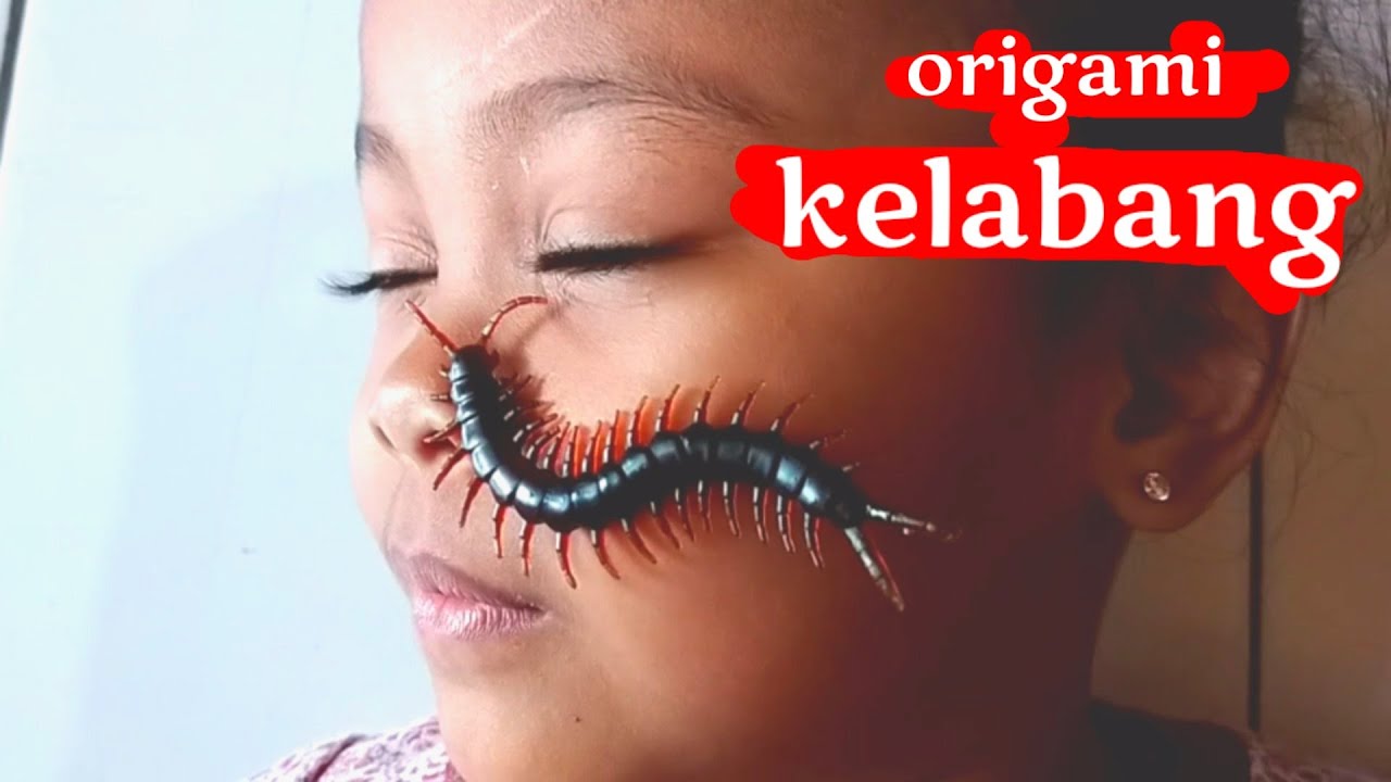 Origami !! Kelabang Origami Gunting Tempel Kertas || Cara Cara ...