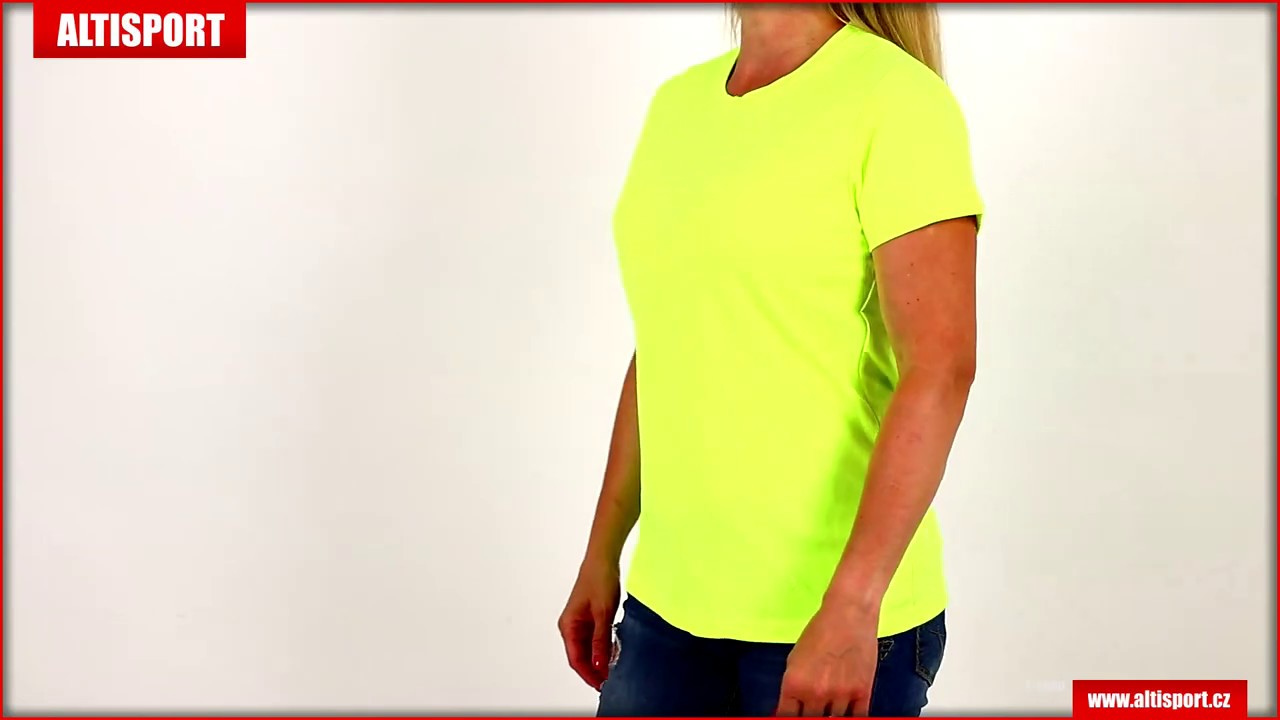 dámské funkční triko malfini fantasy 140 neon yellow - YouTube