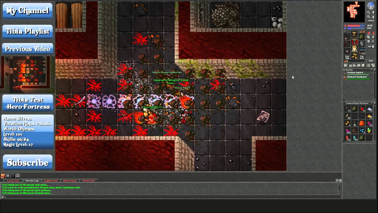 Let's Play Tibia: Test server, Edron Hero Fortress Bottom levels (ENG ...